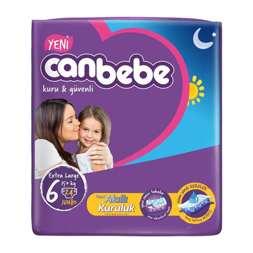 Canbebe Jumbo Extra Large 24'lü 6 Beden | Jumbo Paket | Bezler | Çocuk ...