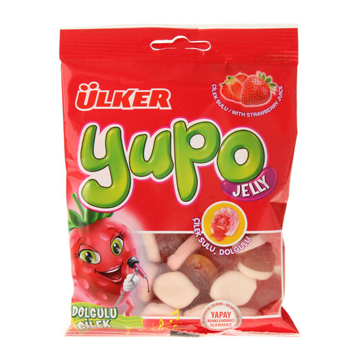 Ülker Yupo Jelly Çilek 80 gr | Yumuşak Şeker | Şekerleme | Sakız ...